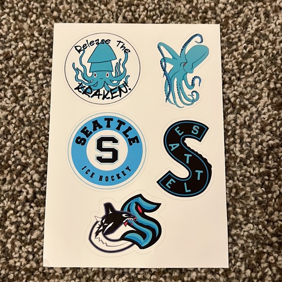 Other | Kraken Fanshop Bike Stickers 2256 Sheets | Poshmark